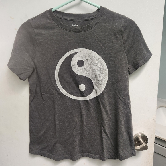 Sonoma | Tops | Yin And Yang Tshirt Xsmall Worn Look | Poshmark